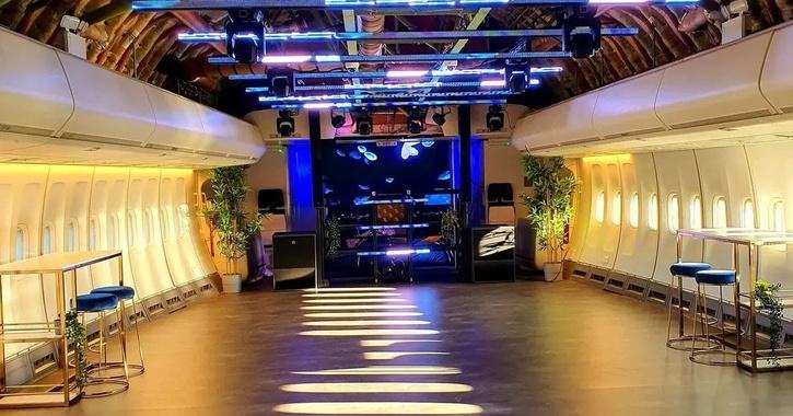 British Airways Plane Turned Into A Stunning Bar To Host Lavish Parties