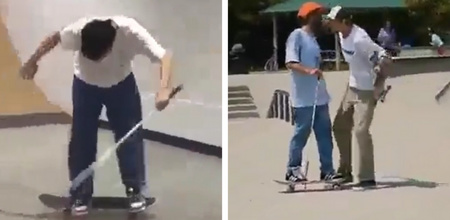 Visually-impaired Skateboarders Win Hearts
