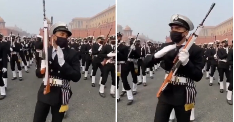Indian Navy Contingent Grooves To Bollywood Numbers At Republic Day ...