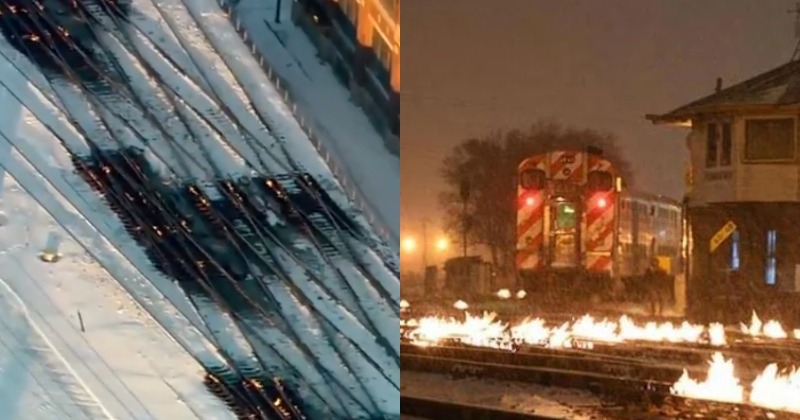It Is So Cold in Chicago That Train Tracks Are Being Set On Fire