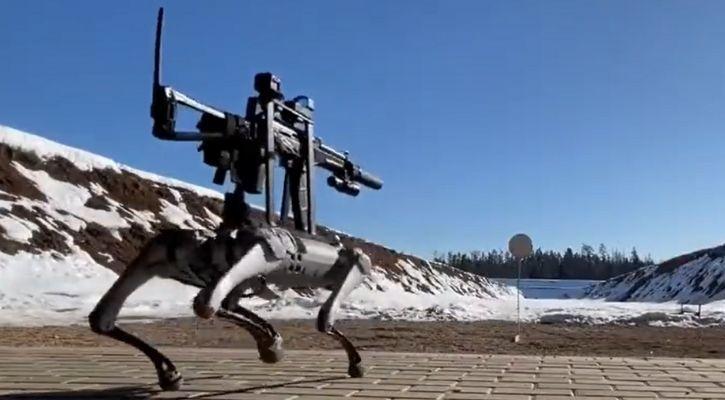 Not Your Average Robo Dog: This One Has A Machine Gun Strapped To Its Back