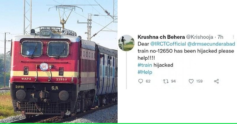 Man Raises 'Train Hijack' Alarm On Twitter, Railways Clarifies 'It's Diverted'