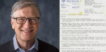 Bill Gates Shared His Resume From 1974