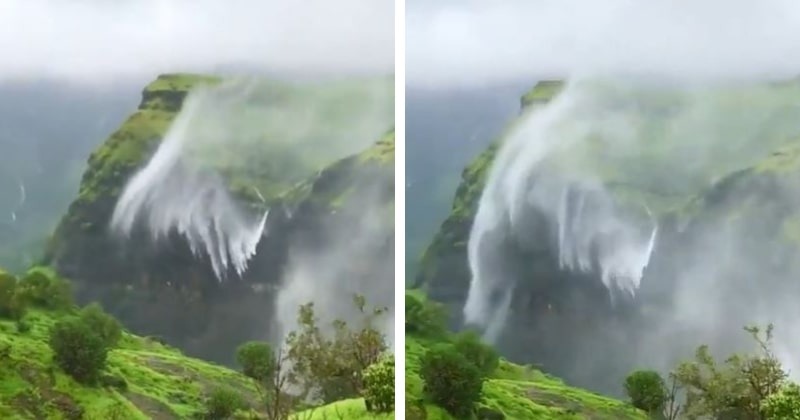 Video Of An 'Reverse' Waterfall