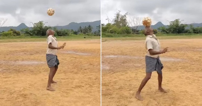 64-Year-Old Kerala Man Juggling A Football In Viral Video