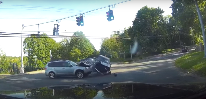Video Shows Two Cars Colliding With Each Other