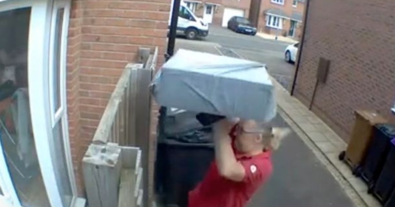 Customer Enraged After Delivery Driver Throws Costly Package After 6 Ft ...