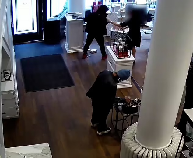 Brave Woman Tries To Stop Three Masked Robbers From Raiding Spa Store