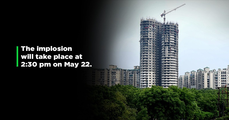 Supertech's Twin Towers In Noida To Be Demolished Using 4000 kg ...