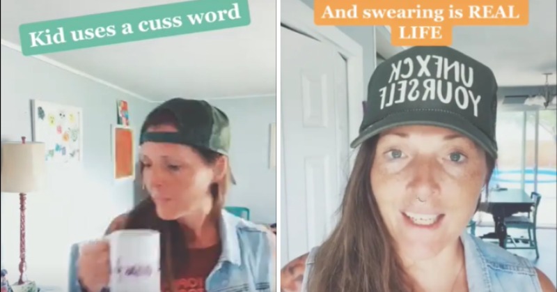 Mother lets her kids swear because its real life