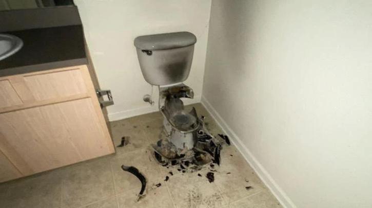 Lightning Strike Blows Toilet Apart