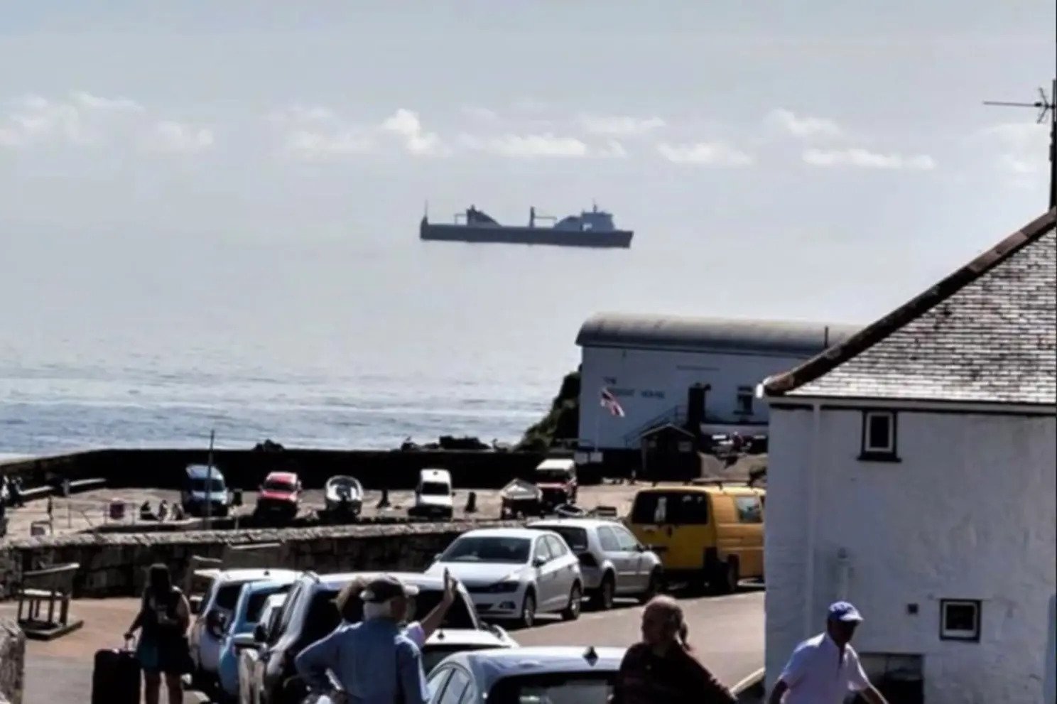 Optical Illusion Appears To Show A Ship 'Floating' Across The Sky