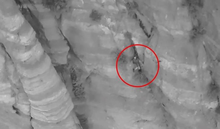 Man Clings Onto Cliff Face After Getting Injured During A Fall