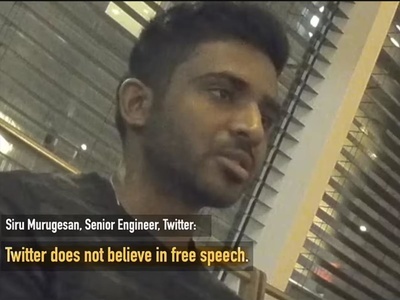 Engineer Admits On Cam, "Twitter Does Not Believe In Free Speech"; # ...