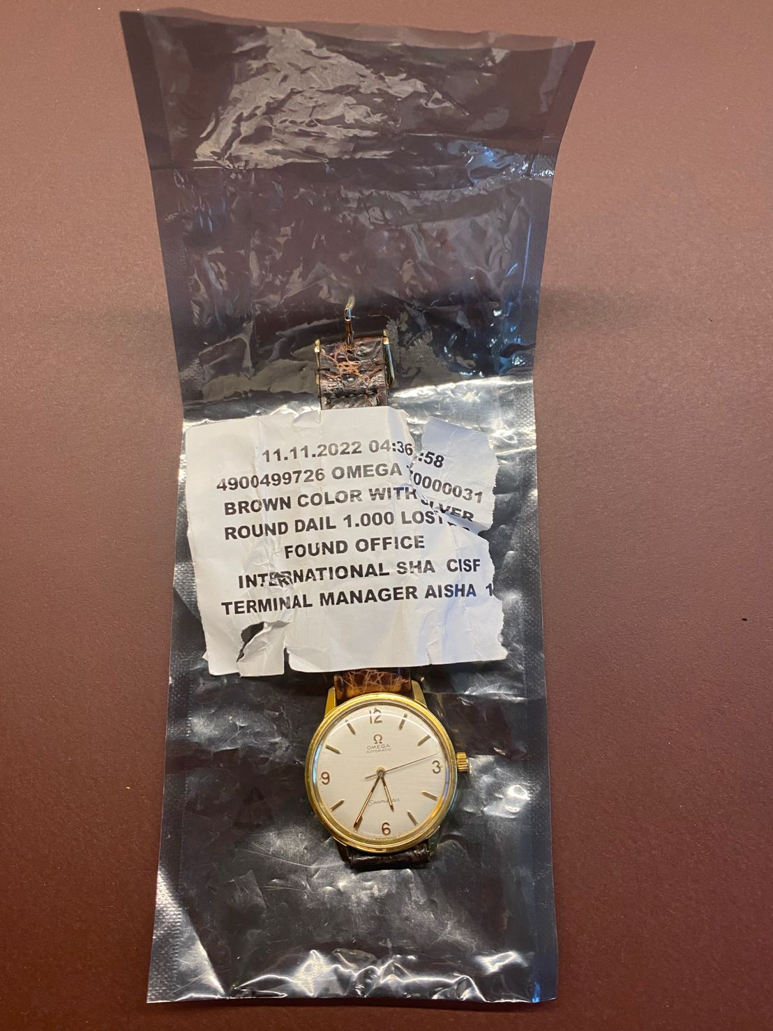 Bangalore Airport Authority Finds Flyer's Lost Watch