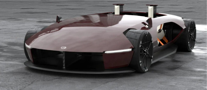 This Futuristic Electric Sports Car Rocks An Ultra-Flat Roofless Design