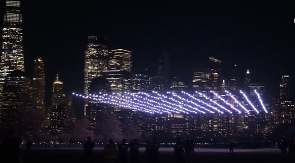 Swarm Of 500 Drones Lights Up New York City's Skyline For A Stunning Show