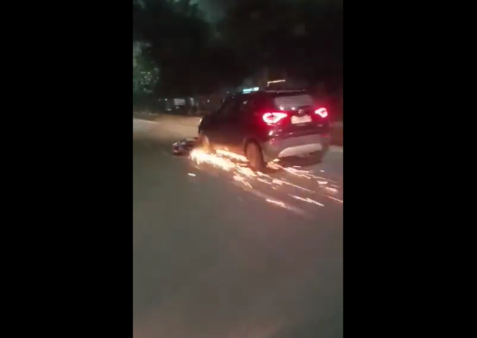 Shocking Road Rage In Ghaziabad, Car Hits Bike, Drags It On The Road For Over 1 Km