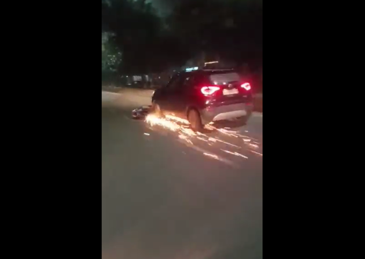Shocking Road Rage In Ghaziabad, Car Hits Bike, Drags It On The Road For Over 1 Km