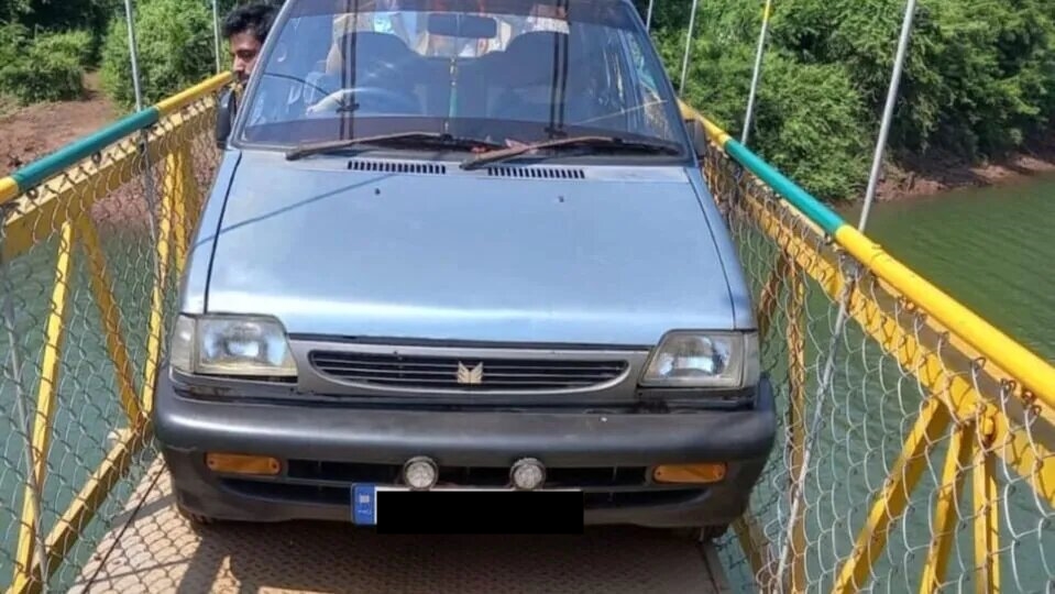 Now, Tourists Try To Drive Car On Hanging Bridge In Karnataka, Sent ...
