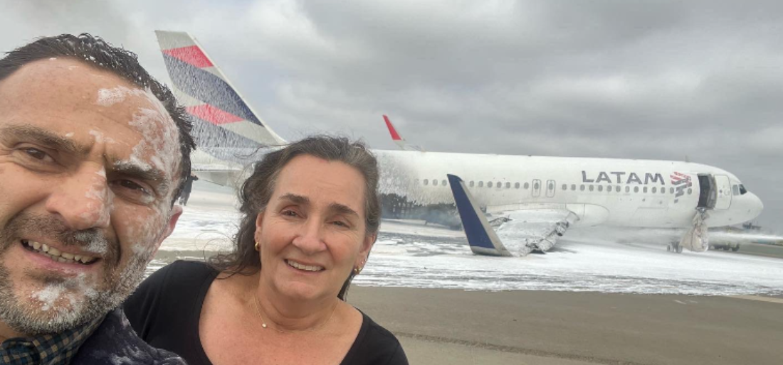 Couple Takes Selfie After Plane Crash