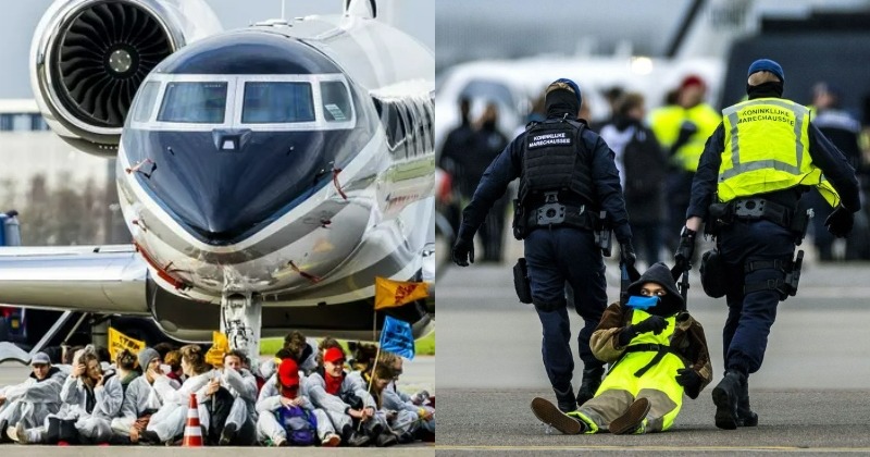 Showing Extreme Courage, Climate Activists Storm Amsterdam Airport To ... Showing Extreme Courage, Climate Activists Storm Amsterdam Airport To ...