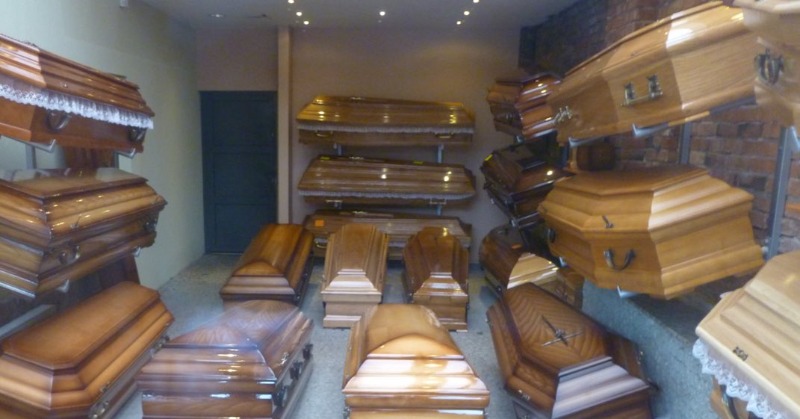 Twitter Post Selling 'Quality Second Hand Coffins'