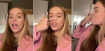 Woman Born Without Nose Bone Can Flatten It