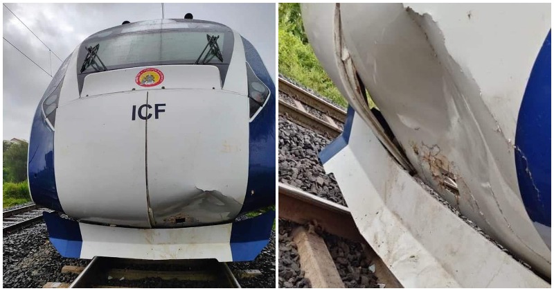 Vande Bharat Express Collides With Cow Just Day After Buffalo Collision ...