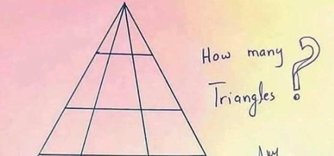 Brain Teaser How Many Triangles Can You See 