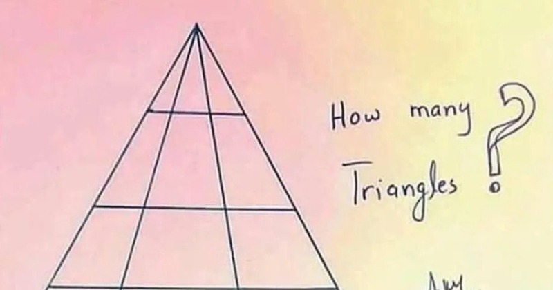 Brain Teaser: How Many Triangles Can You See?