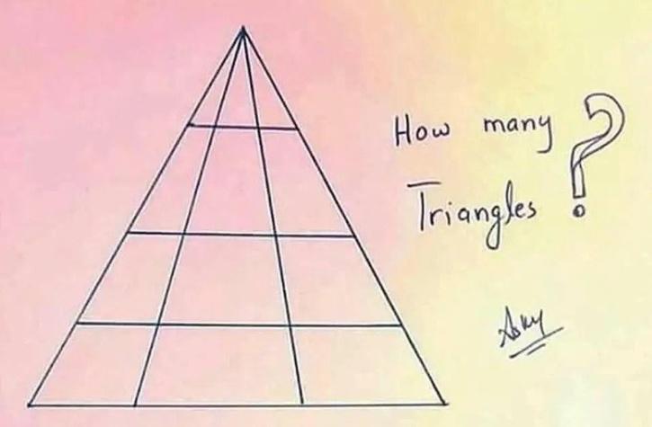 Brain Teaser: How Many Triangles Can You See?