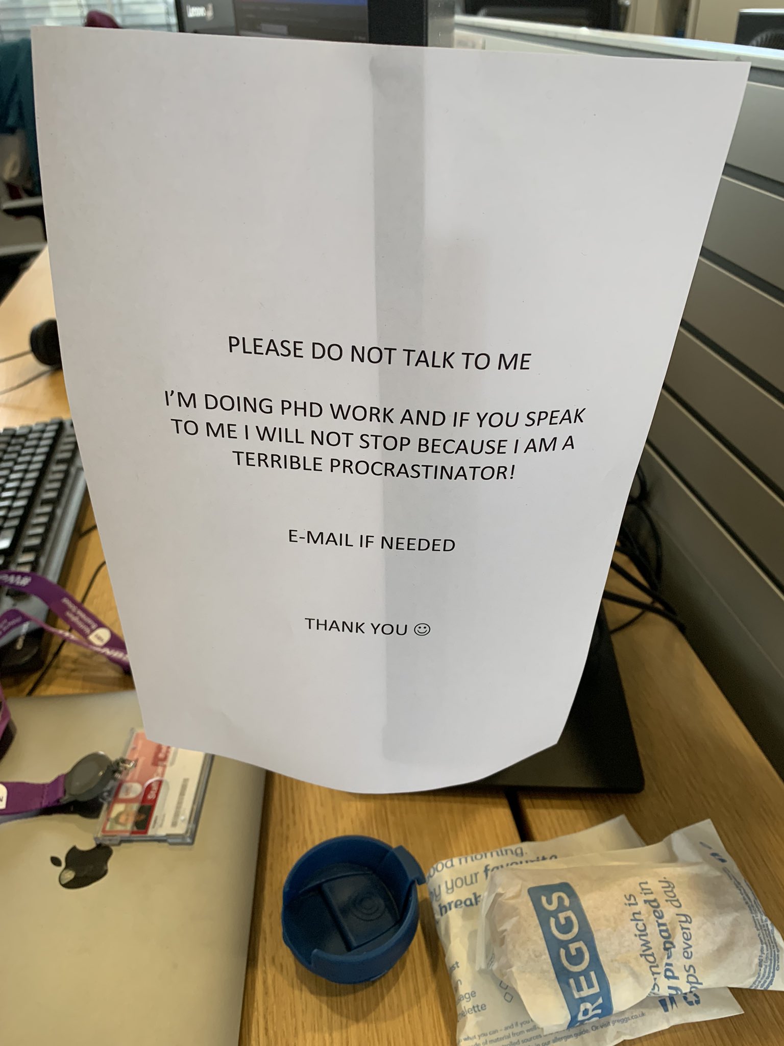 PhD Student's 'Procrastinator' Note Goes Viral