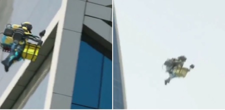Video Of Delivery Agent Flying On A Jetpack To Deliver Food Goes Viral ...