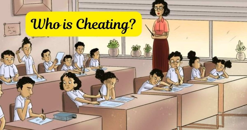 IQ लेवल टेस्ट करना है, तो तस्वीर में कौन-सा स्टूडेंट Cheating कर रहा है ...