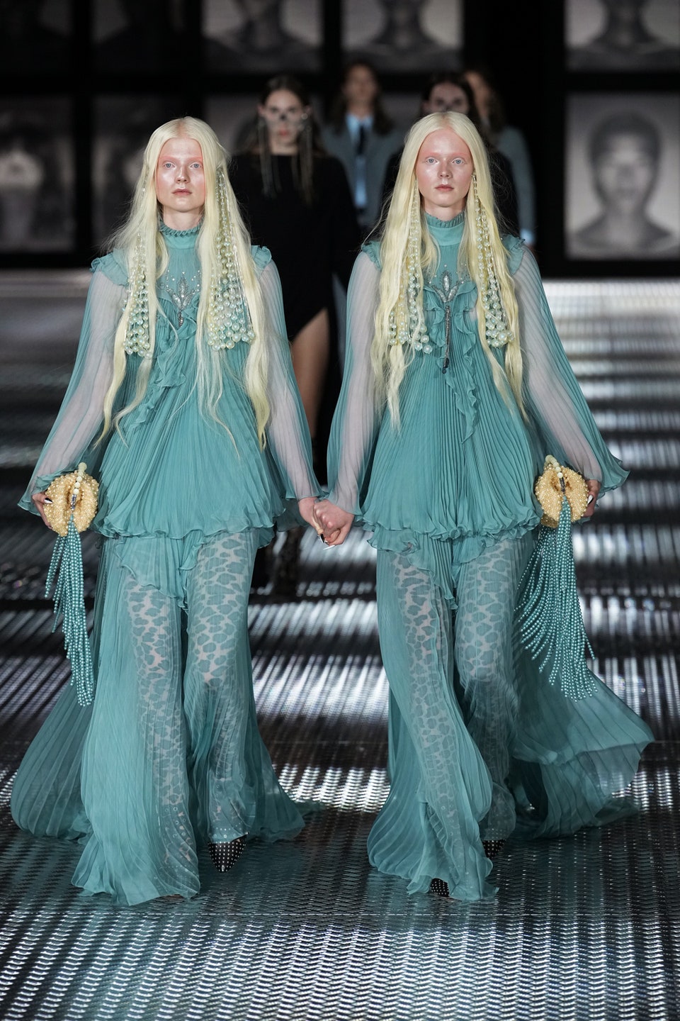 Gucci Creates History As 68 Pairs Of Identical Twins Walk The Ramp At ...