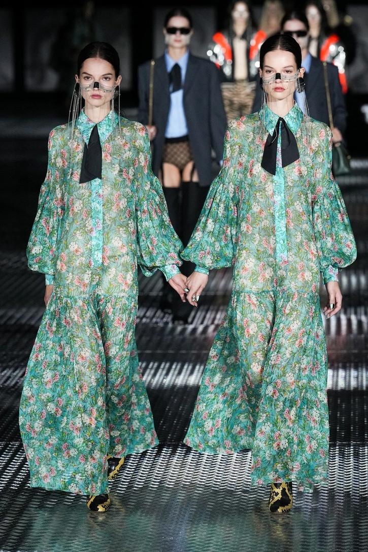 Gucci Creates History As 68 Pairs Of Identical Twins Walk The Ramp At ...
