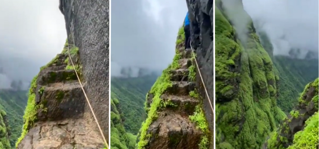 On Camera: Treacherous Climb To Bhairavgad Fort Atop The Sahyadri ...