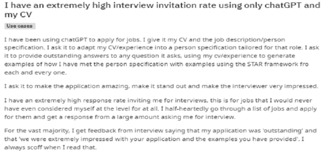 Reddit User Asks ChatGPT To Make Him An ‘Outstanding CV'
