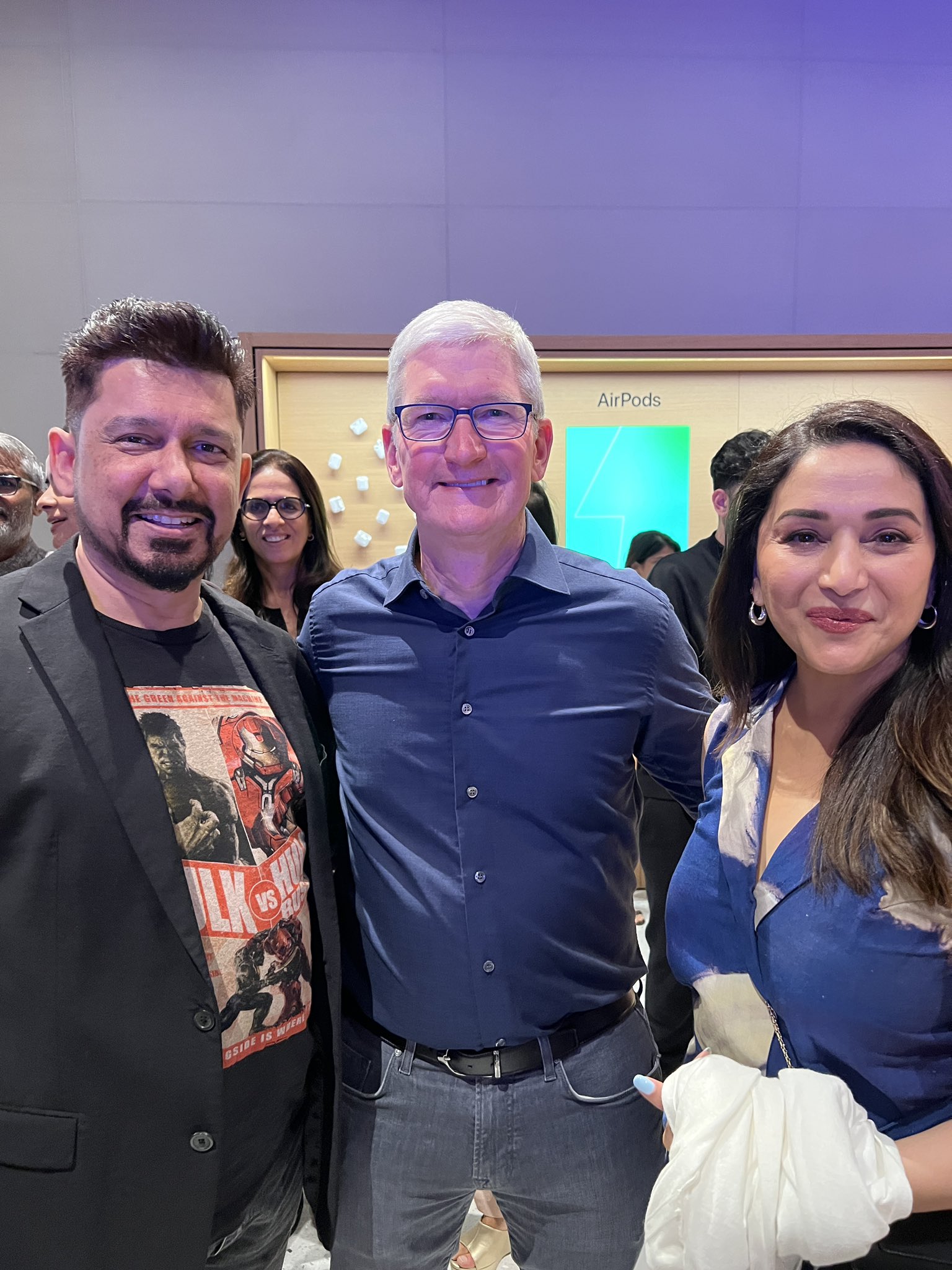 Madhuri Dixit Welcomes Apple CEO Tim Cook With Vada Pav In Mumbai