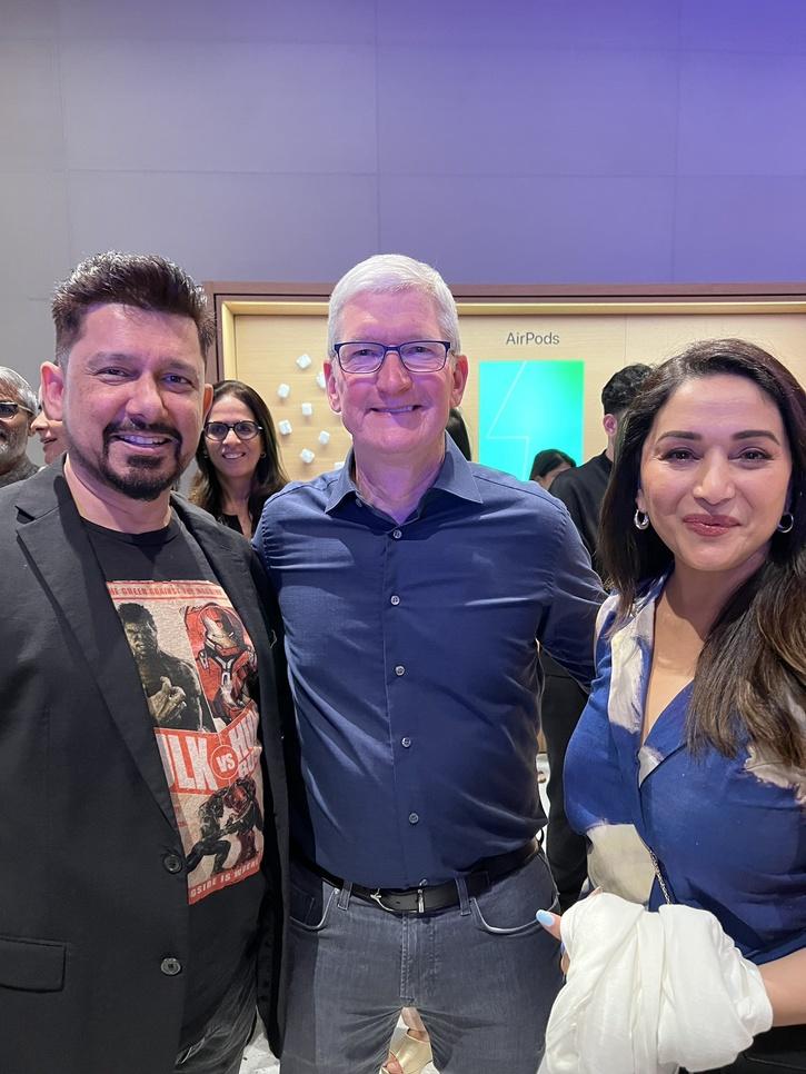 Madhuri Dixit Welcomes Apple CEO Tim Cook With Vada Pav In Mumbai