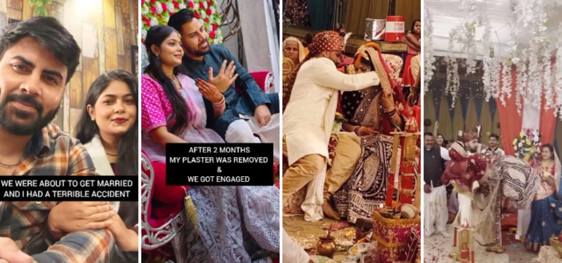 Groom Carries Injured Bride During Pheras