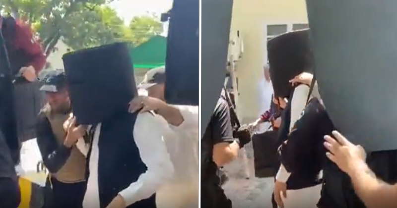 Imran Khan Reaches Court With Bulletproof Bucket On His Head Imran Khan Reaches Court With Bulletproof Bucket On His Head