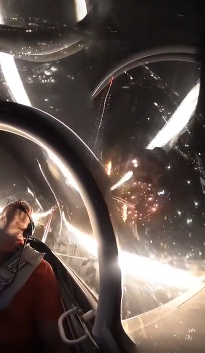 Pilot Captures Fireworks Show From Cockpit