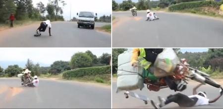 Skateboarder's Reckless Actions Cause Crash, Video Goes Viral