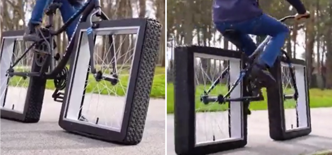 Video Of Bike With Square Wheels Stuns The Internet