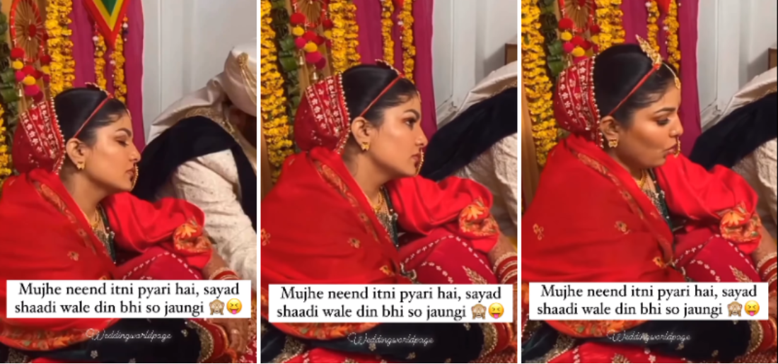 Bride Takes A Quick Nap During Pheras, Video Viral