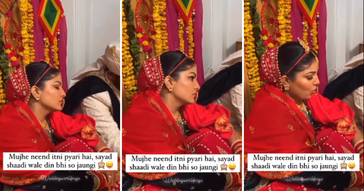 Bride Takes A Quick Nap During Pheras, Video Viral