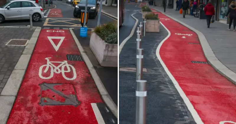 'Optical Illusion' Cycle Lane in UK Sparks Outrage