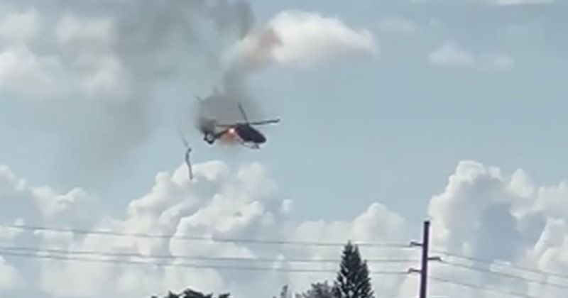 Helicopter Spirals Out Of Control Before Crashing Into Apartment Building